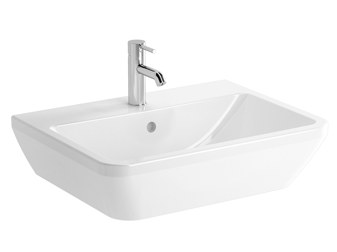 Lavabo Integra Square 60 cm blanc - Iperceramica