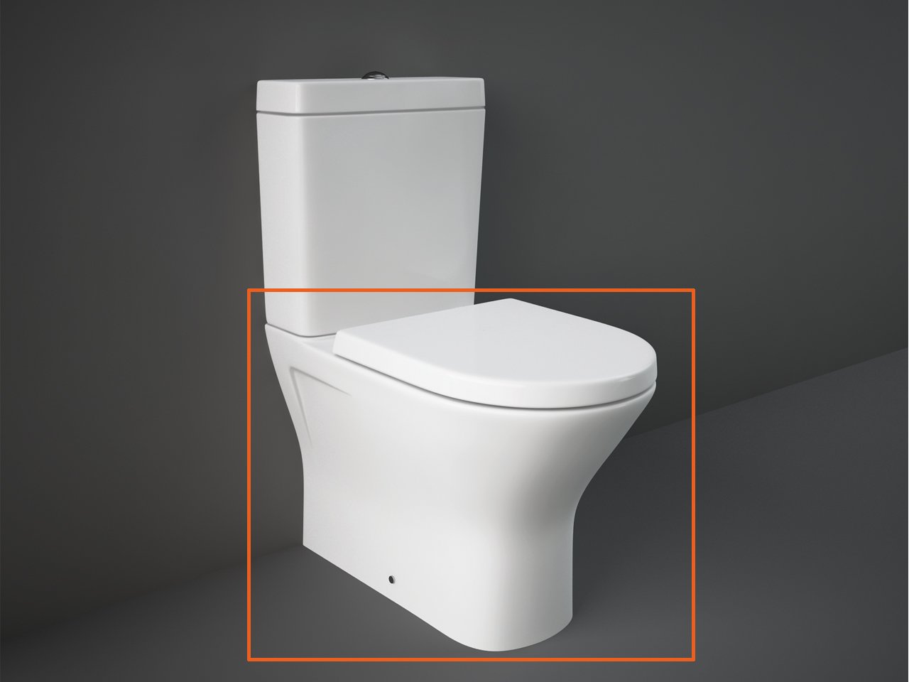 MONOBLOCK-WC LONDRA RIMELESS WANDBÜNDIG WEISS GLÄNZEND - Iperceramica