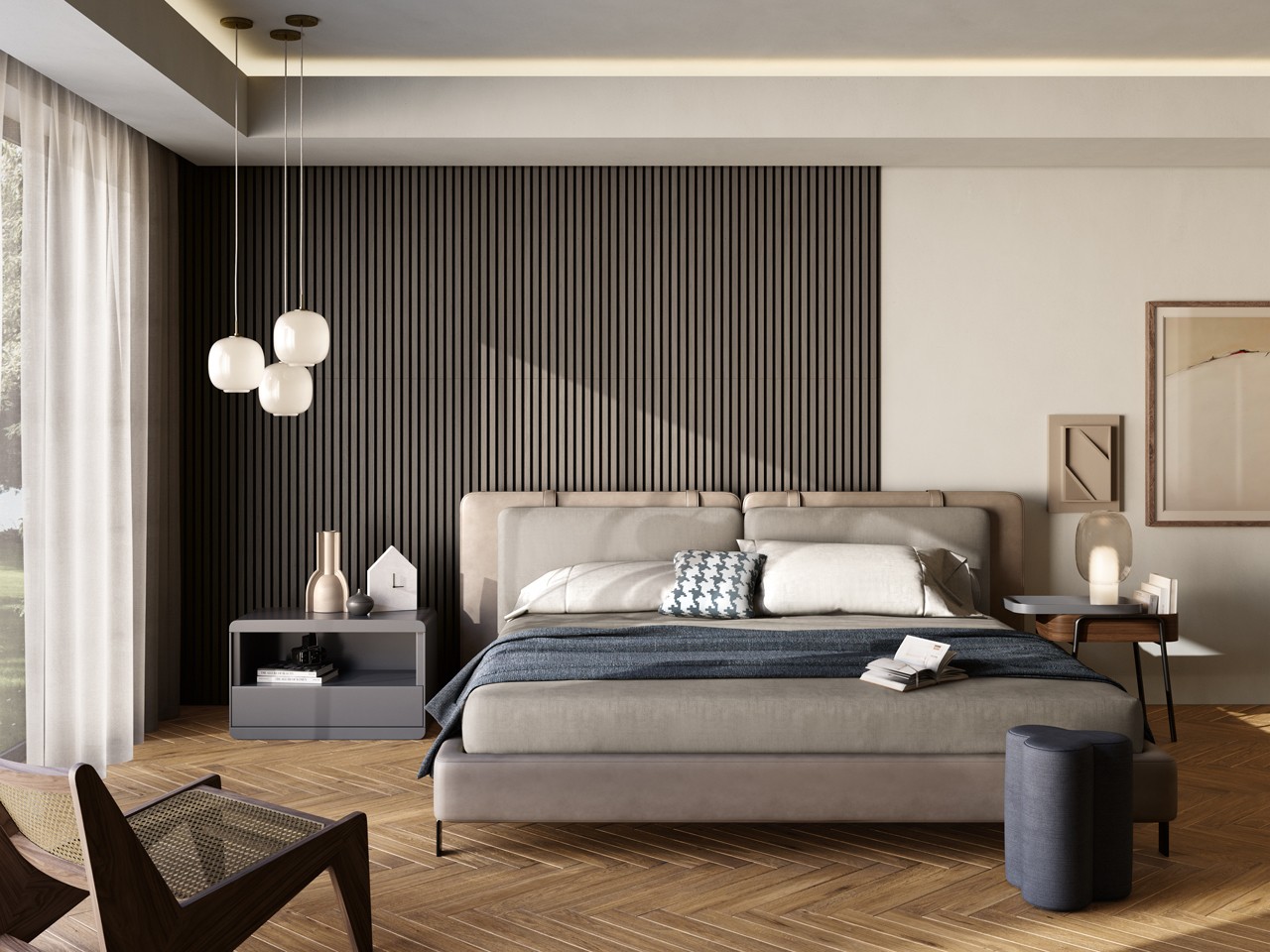 Mikado Grey Decorative Panel 520X1500 In Grey Wooden Slats ...