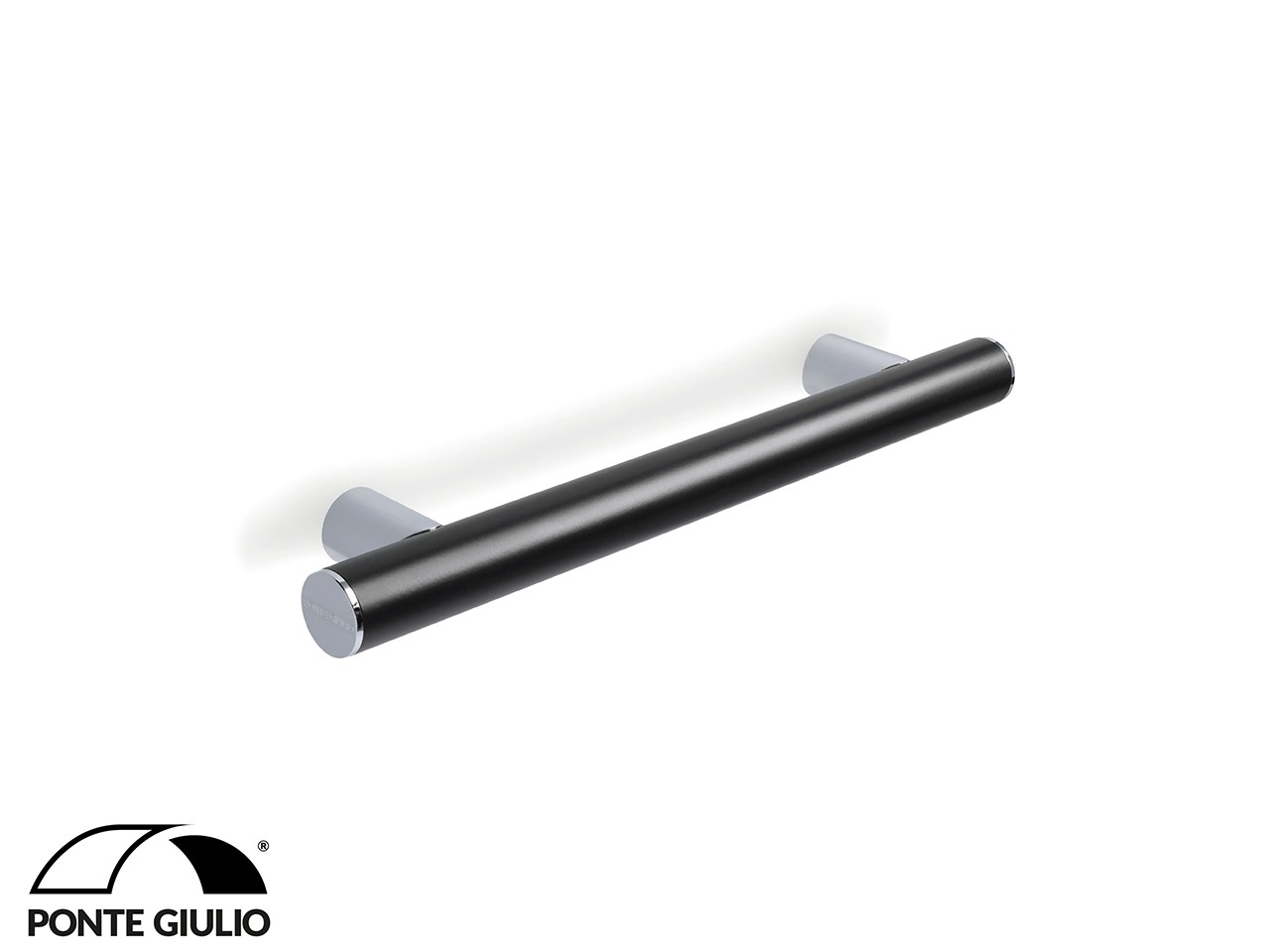 HUG GRAB SAFETY HANDLE 58 cm GLOSSY STAINLESS STEEL BLACK FINISH ...