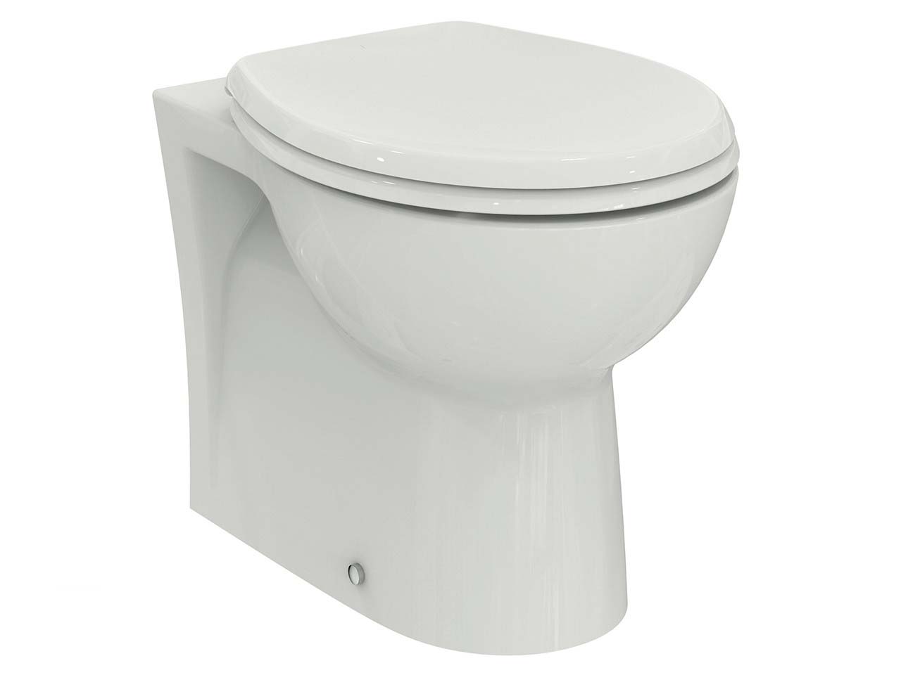 WC à poser adossé au mur Ideal Standard Quartz-Eurovit blanc brillant ...