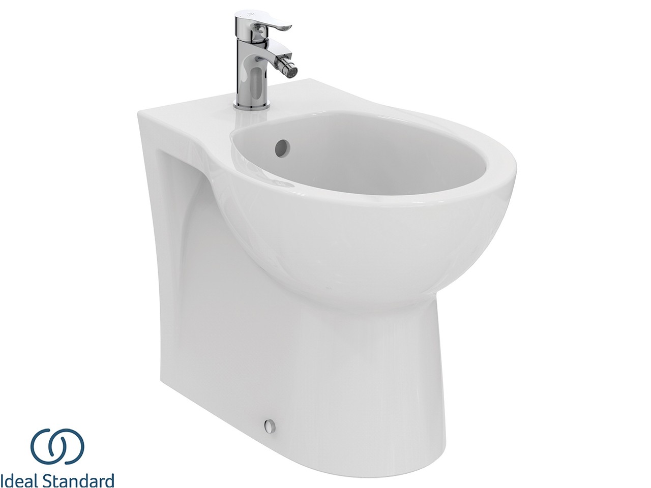 Stand-Bidet wandbündig Ideal Standard® Quarzo-Eurovit Weiß glänzend ...