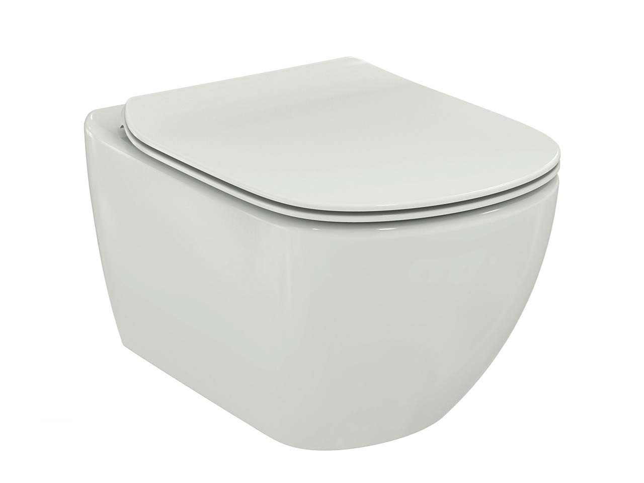 Wc Sospeso Ideal Standard Tesi Aquablade con Sedile Bianco Seta Opaco ...