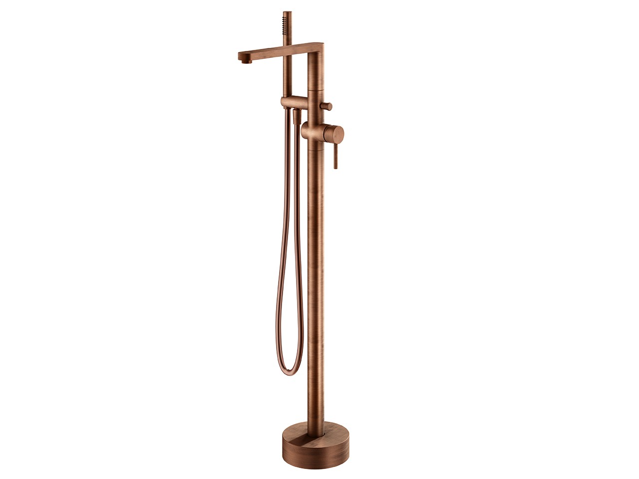 STELO FREESTANDING BATH MIXER BRUSHED COPPER - Iperceramica