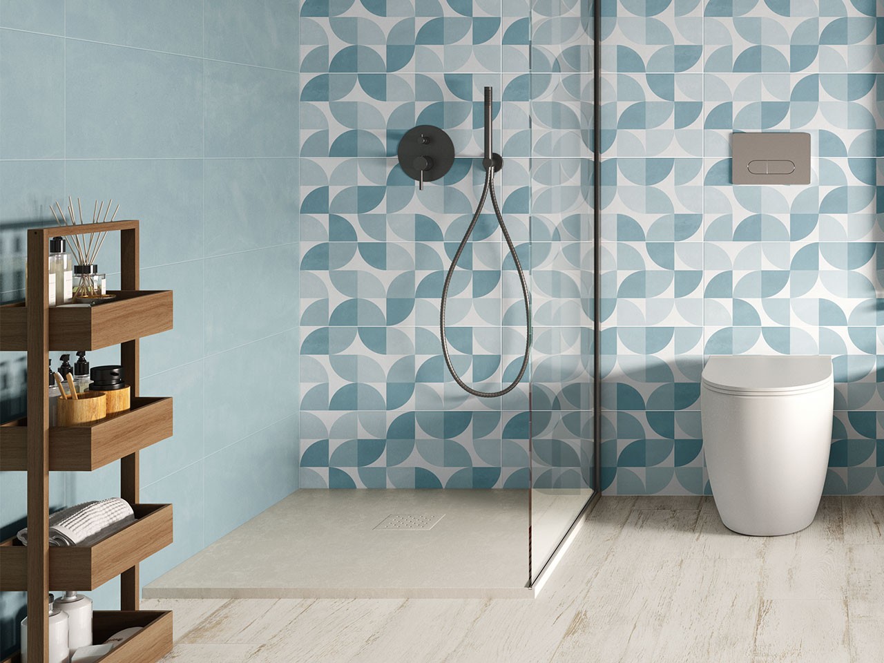 Move Sky Matt Light Blue Wall Tile 25X60 - Iperceramica-mt