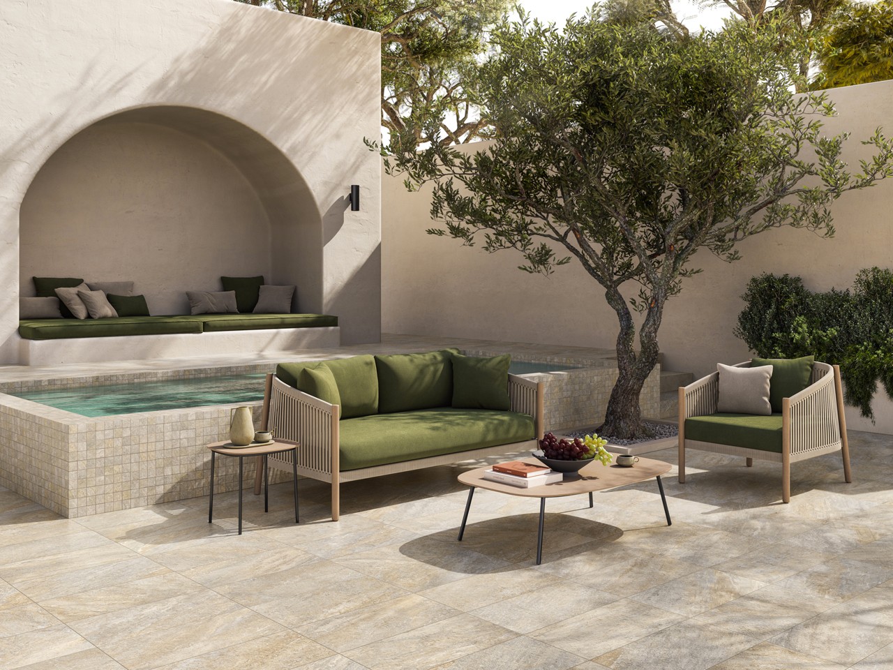 Fliese Nepal Sand 30,5x60,5 Feinsteinzeug mit der Optik von beigem ...