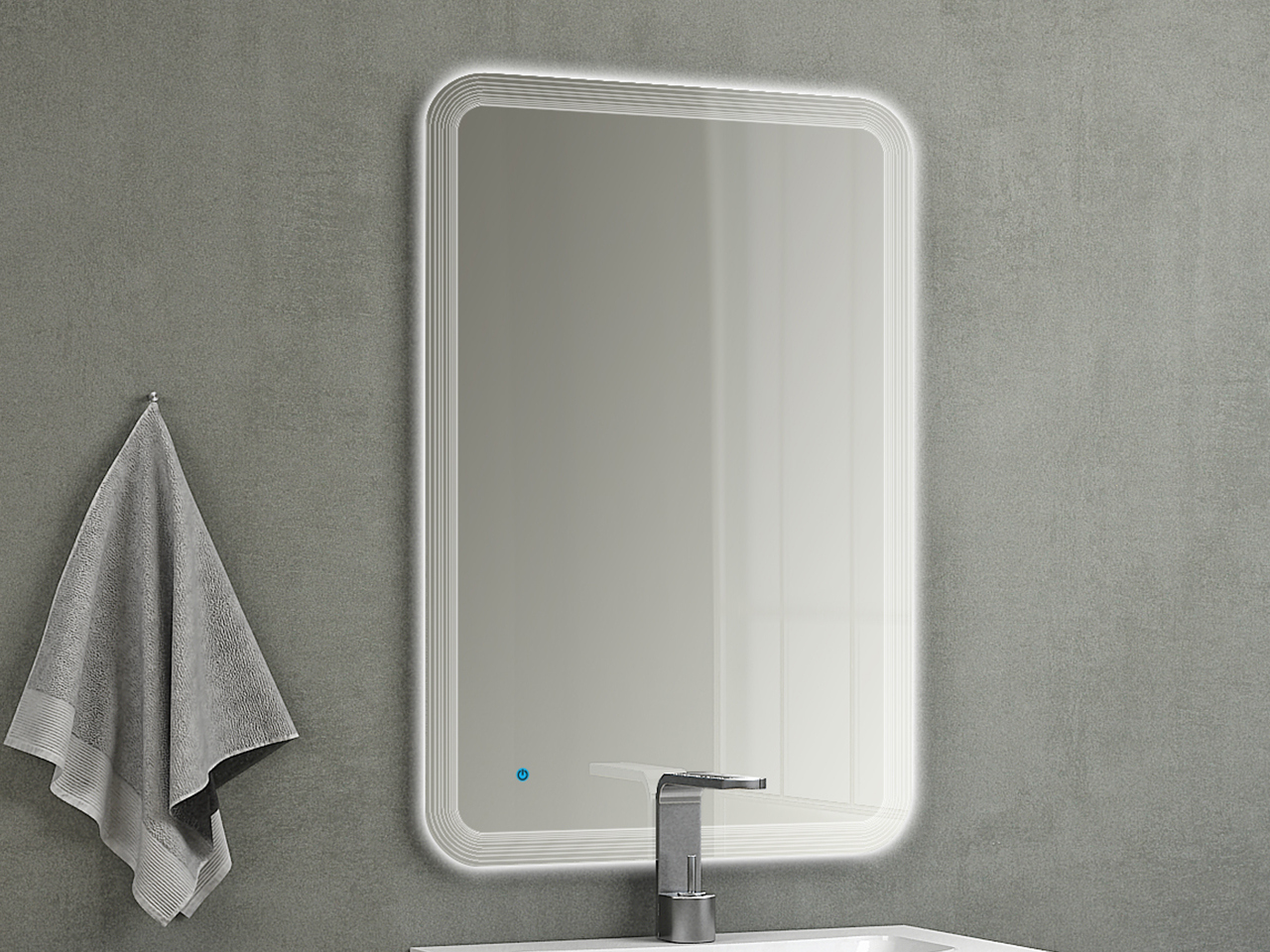 Olas Mirror Led 60X90 Frameless with Touch - Iperceramica
