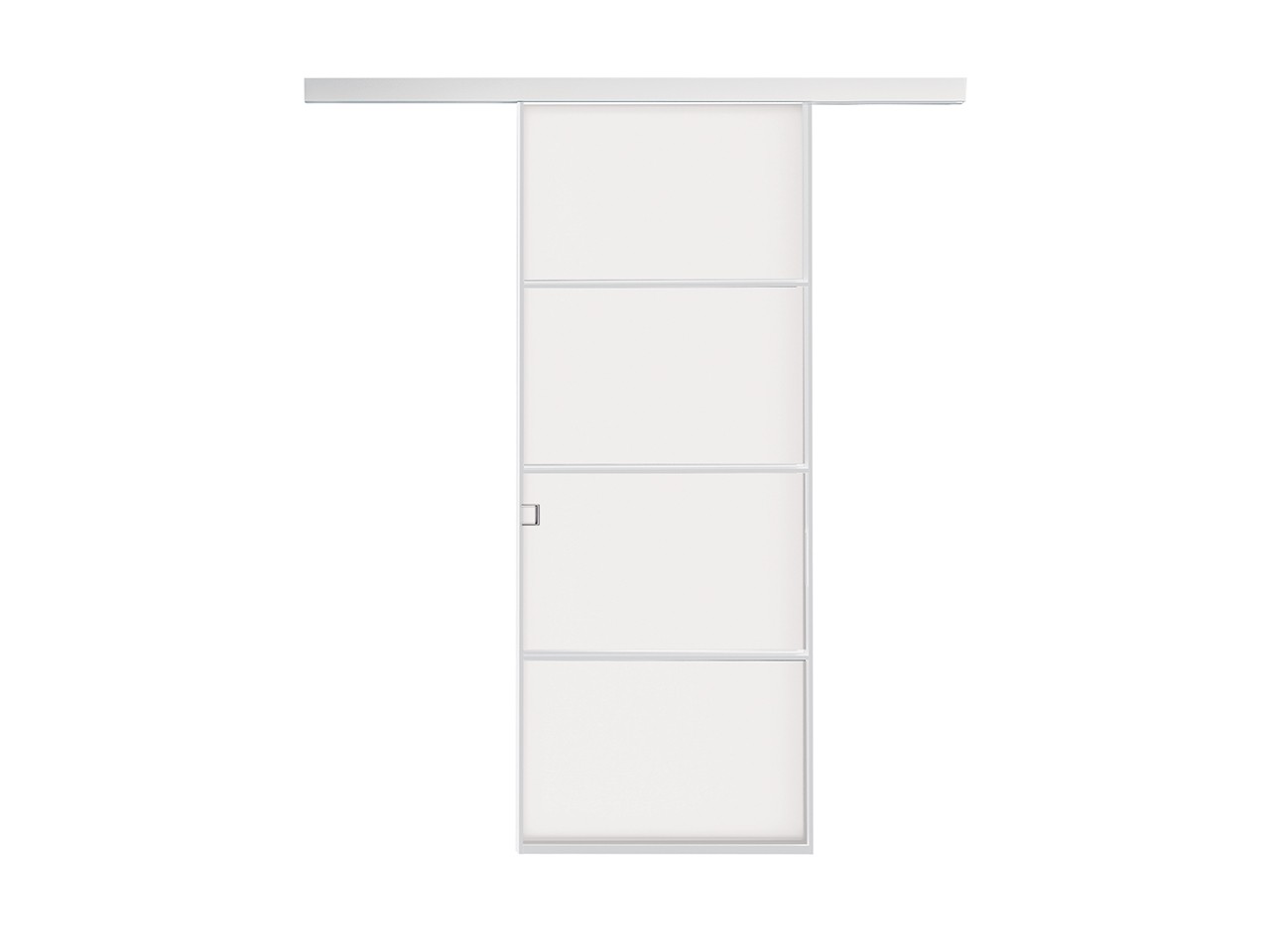 External Sliding Wall Door Open Frame with Satinised Glass 70Xh210 cm ...