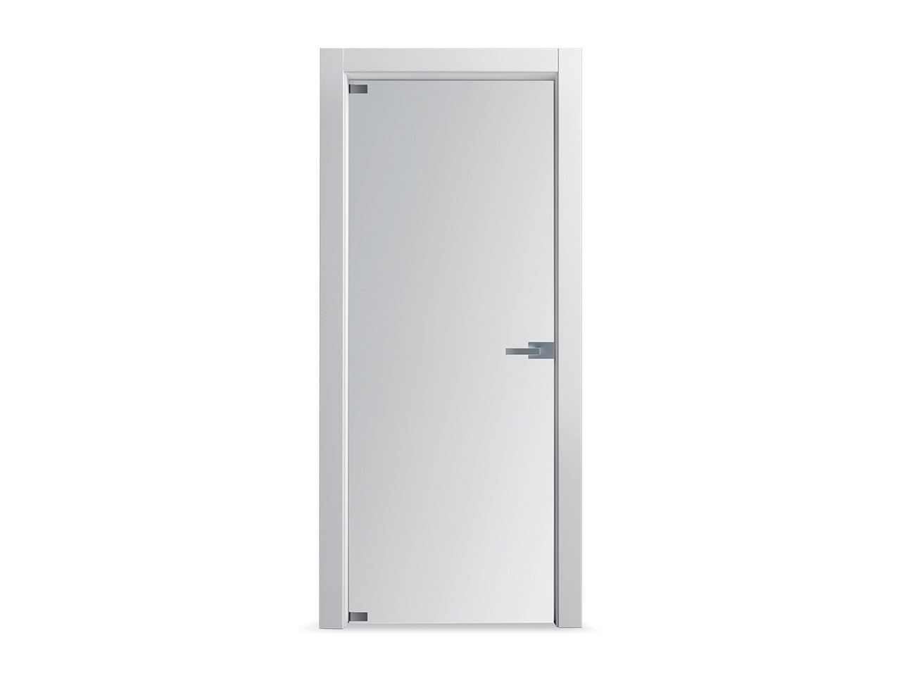Hinged Door Open Glass with Satin Glass 60Xh210 cm White Left Opening ...