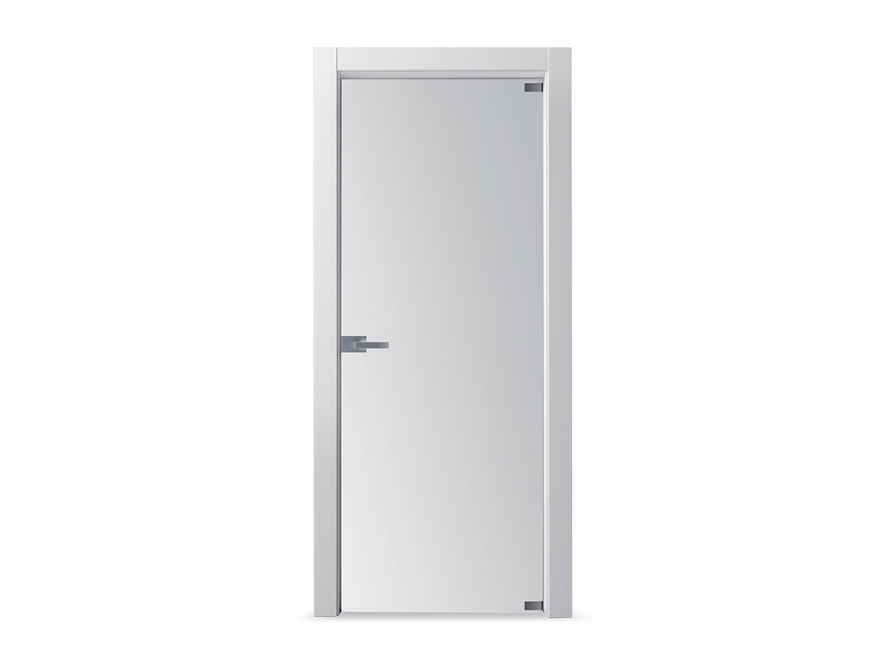 Porta a Battente Open Glass con Vetro Satinato 60XH210 cm Bianca ...