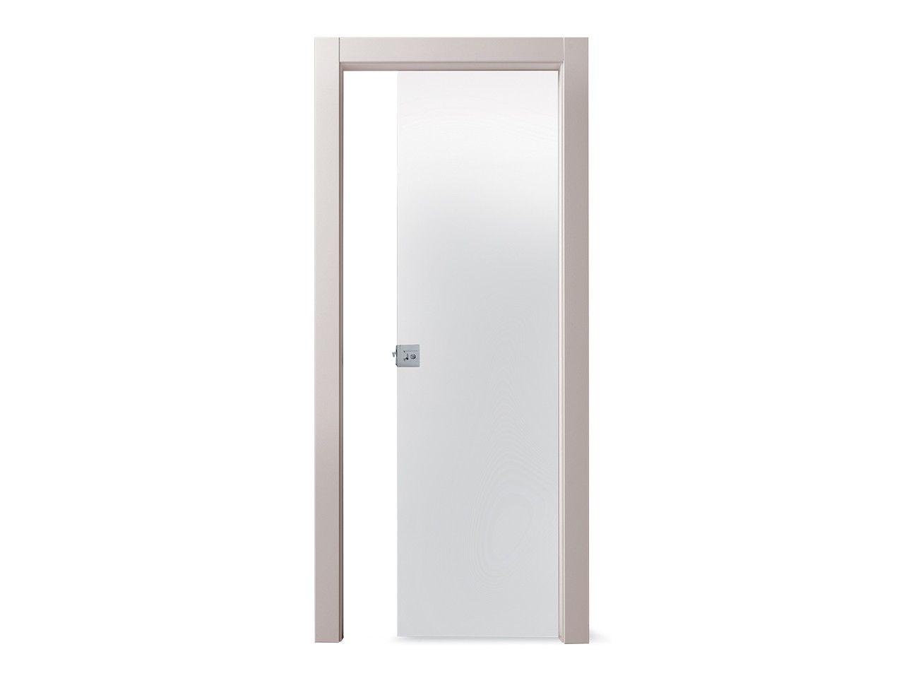Open Glass Sliding Door with Satin Glass 60Xh210 cm Powder For Plaster ...