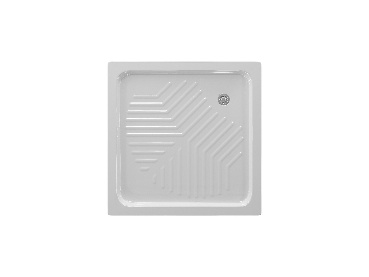 Receveur de douche Dai 75x75 H10 cm céramique blanche - Iperceramica