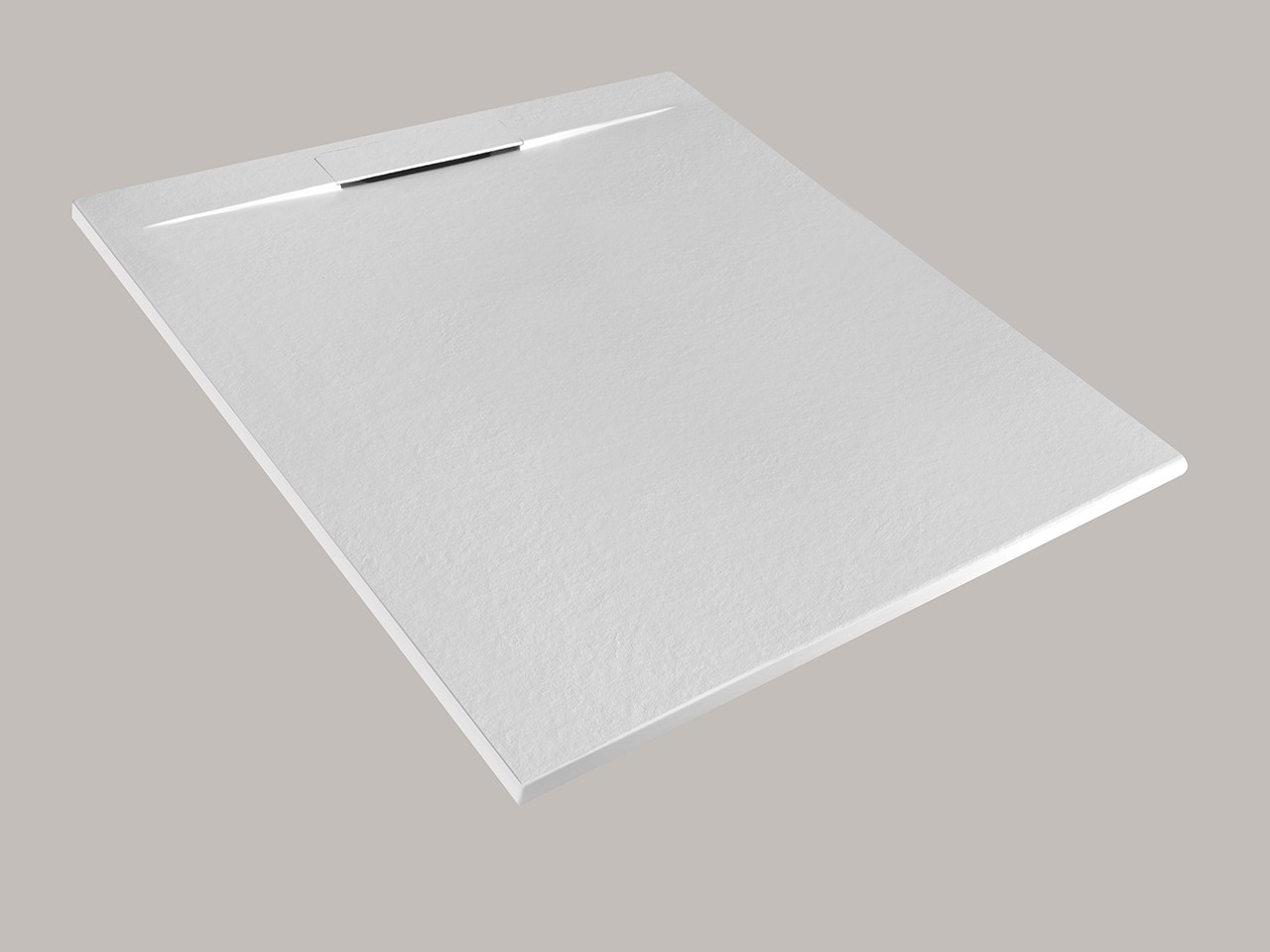 Duschwanne Matic 90x100 cm Harz mit gehämmerter Steinoptik Weiß ...