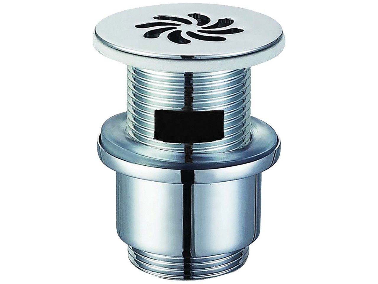 Piletta a Scarico Libero con Troppopieno Cromo - Iperceramica