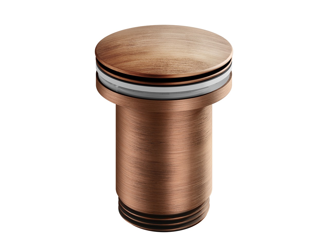 Stelo Click-Clack Waste Without Overflow Brushed Copper - Iperceramica