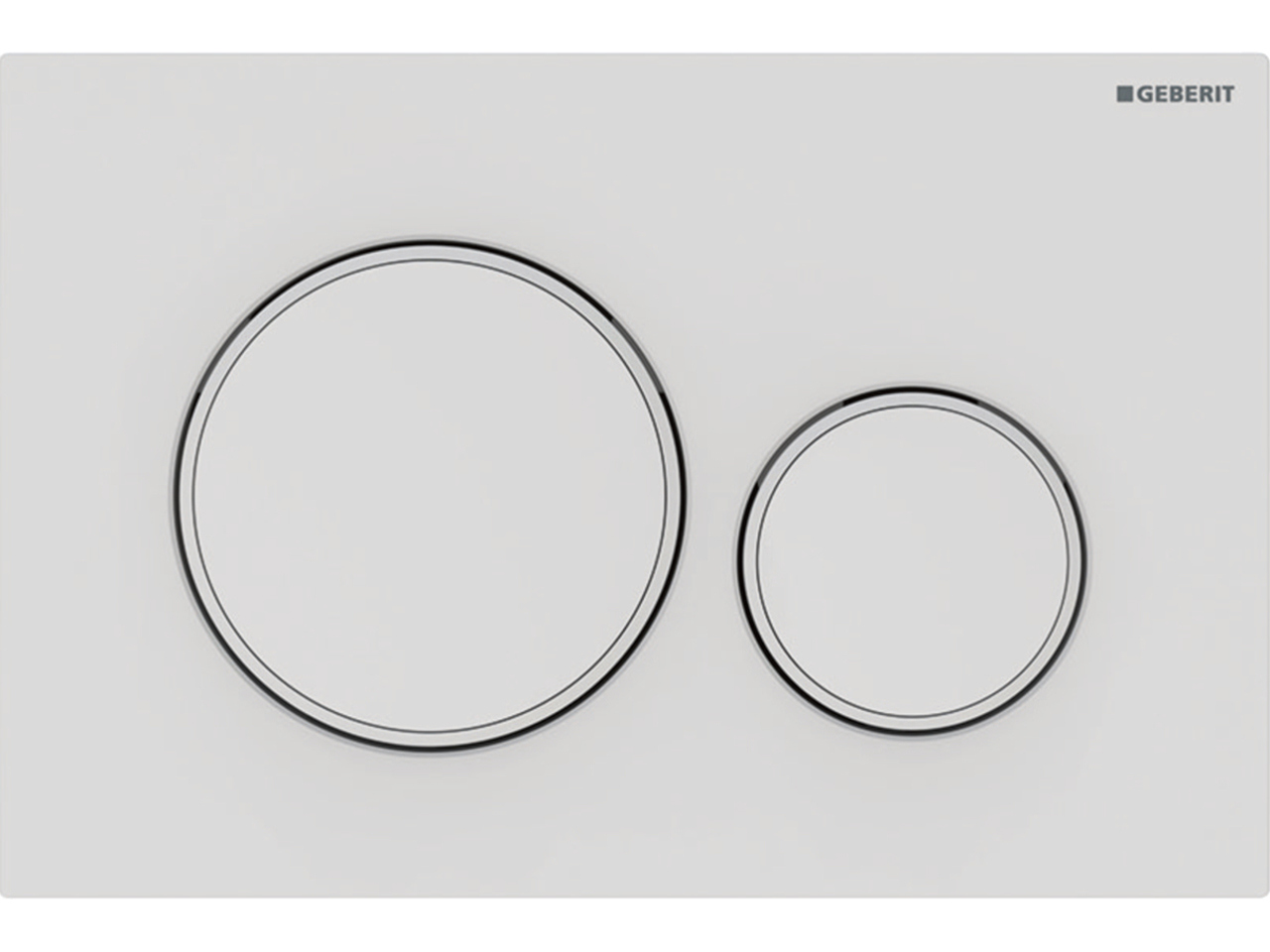 Placca WC Geberit Sigma 20 2 Pulsanti Bianco Opaco/Bianco/Bianco Opaco ...