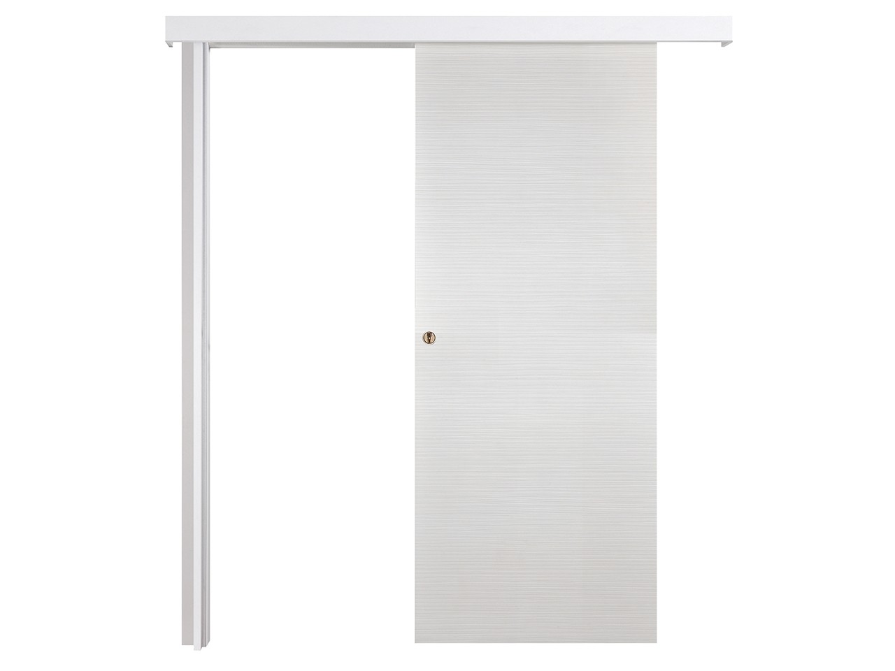 Porta Scorrevole Esterno Muro Space 80xH210 cm Bianca Graffiata ...