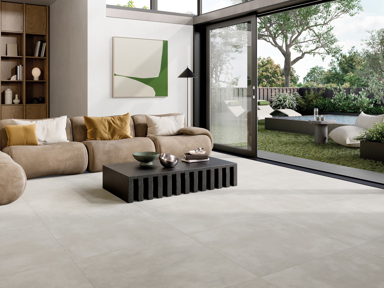 Fliese Powder Grey 80x80 Feinsteinzeug Zementoptik Grau - Iperceramica