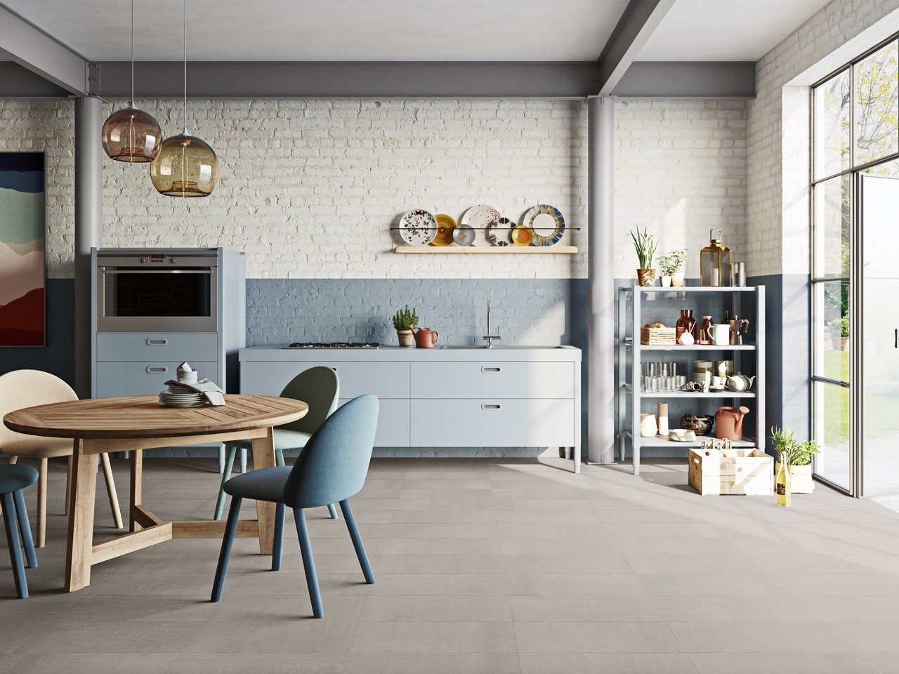 Carrelage Project Grey 30x60 grès cérame pleine masse effet pierre gris ...