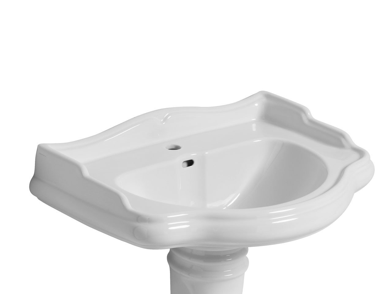 Lavabo a Colonna Retro' 73X54 Monoforo Bianco Lucido - Iperceramica