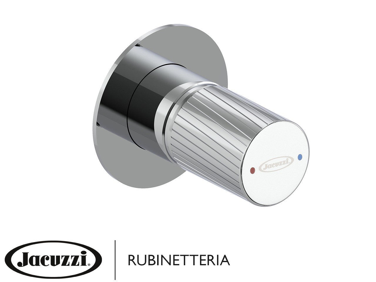 Mitigeur douche mural Jacuzzi® Giulia en acier inox chrome - Iperceramica