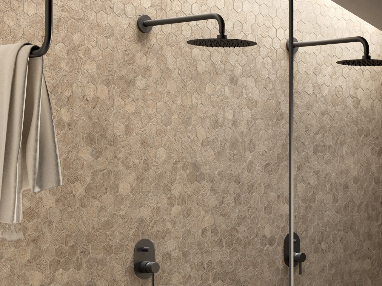 Mosaico Scott Biscuit 29x27 Gres Effetto Rovere Tortora - Iperceramica