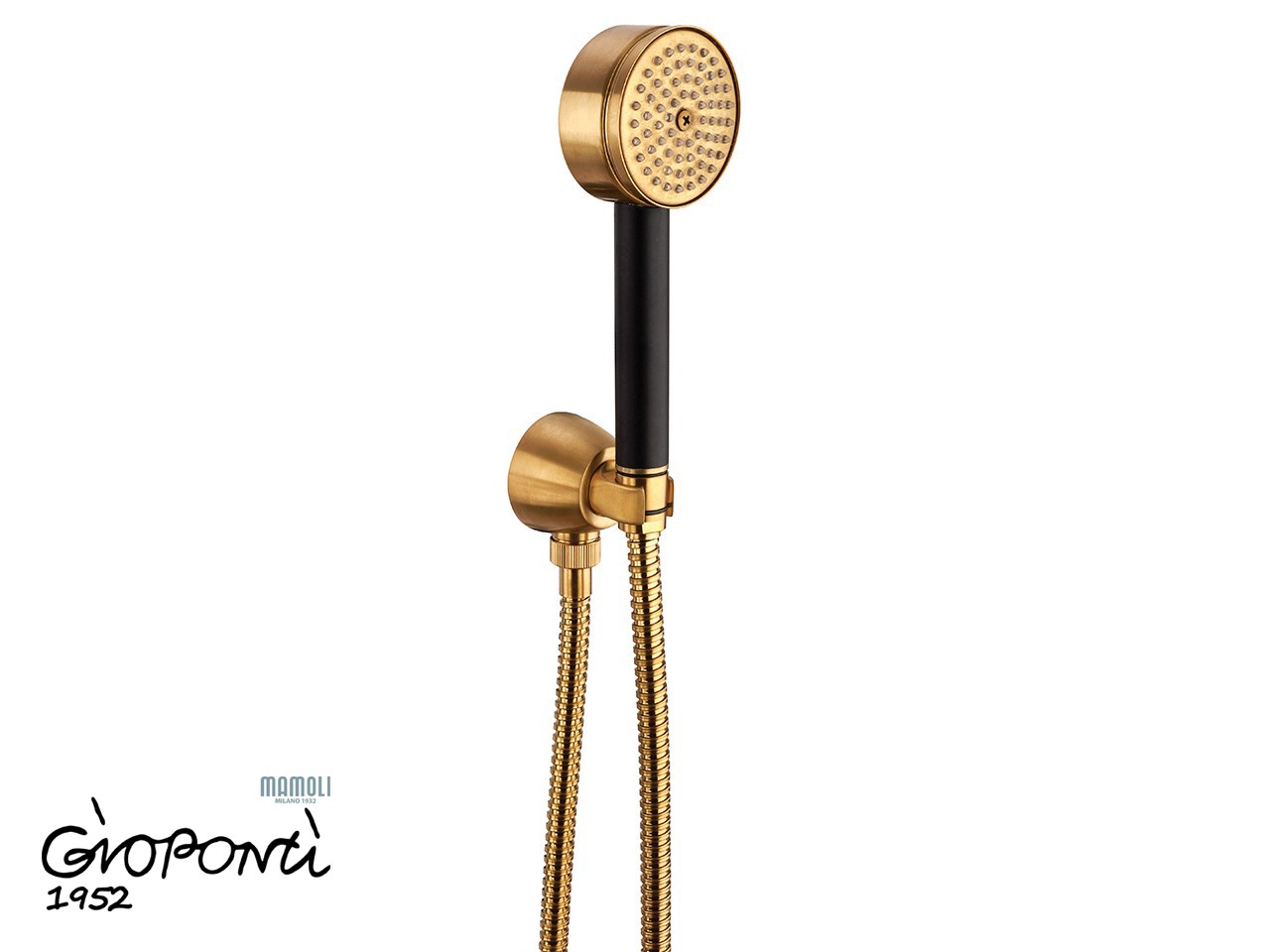 GIÒ PONTI SHOWER KIT WITH HOLDER BRUSHED BRASS FINITURE - Iperceramica