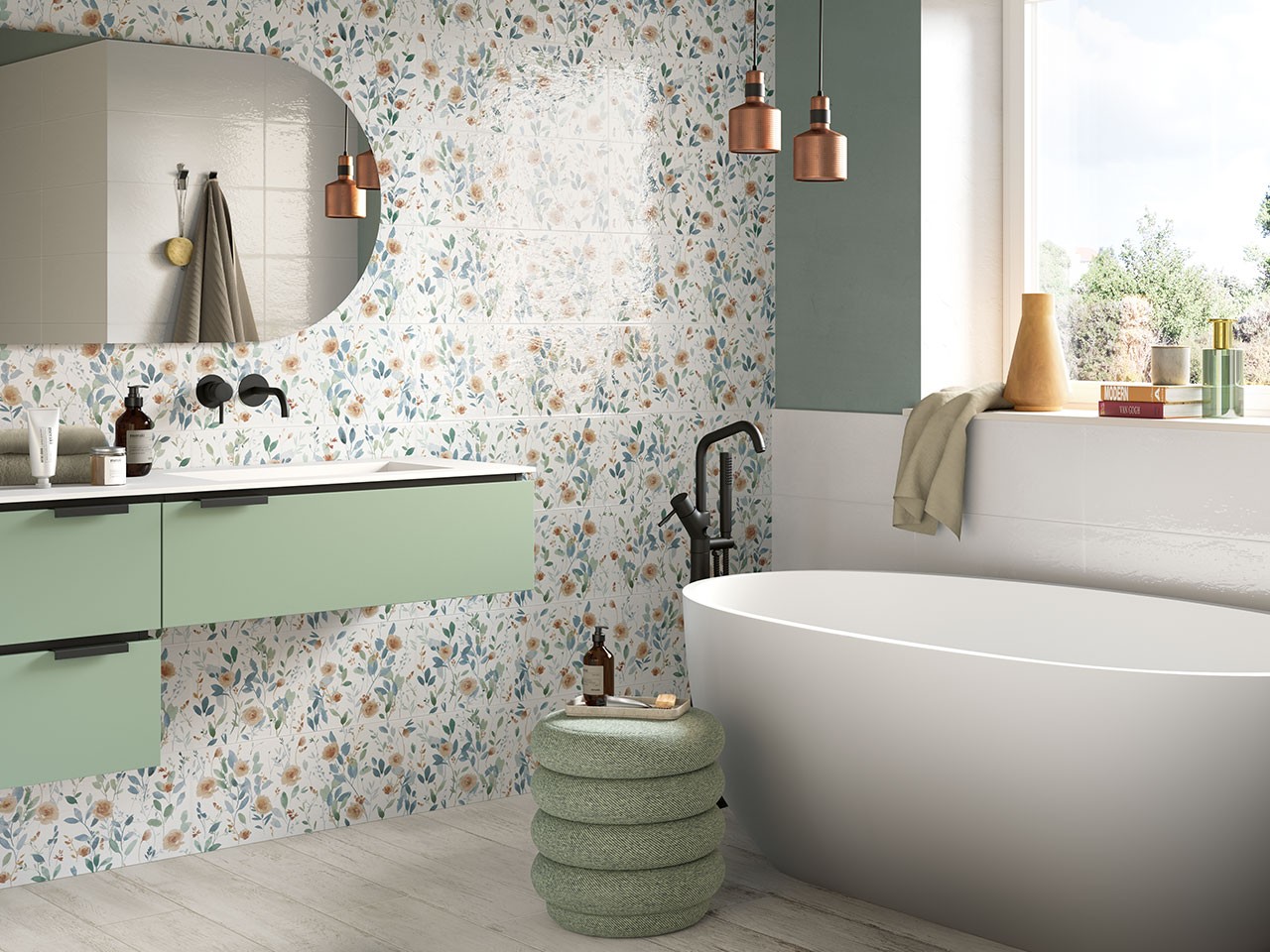 Rivestimento Shine Flower 25x60 Decoro Floreale - Iperceramica