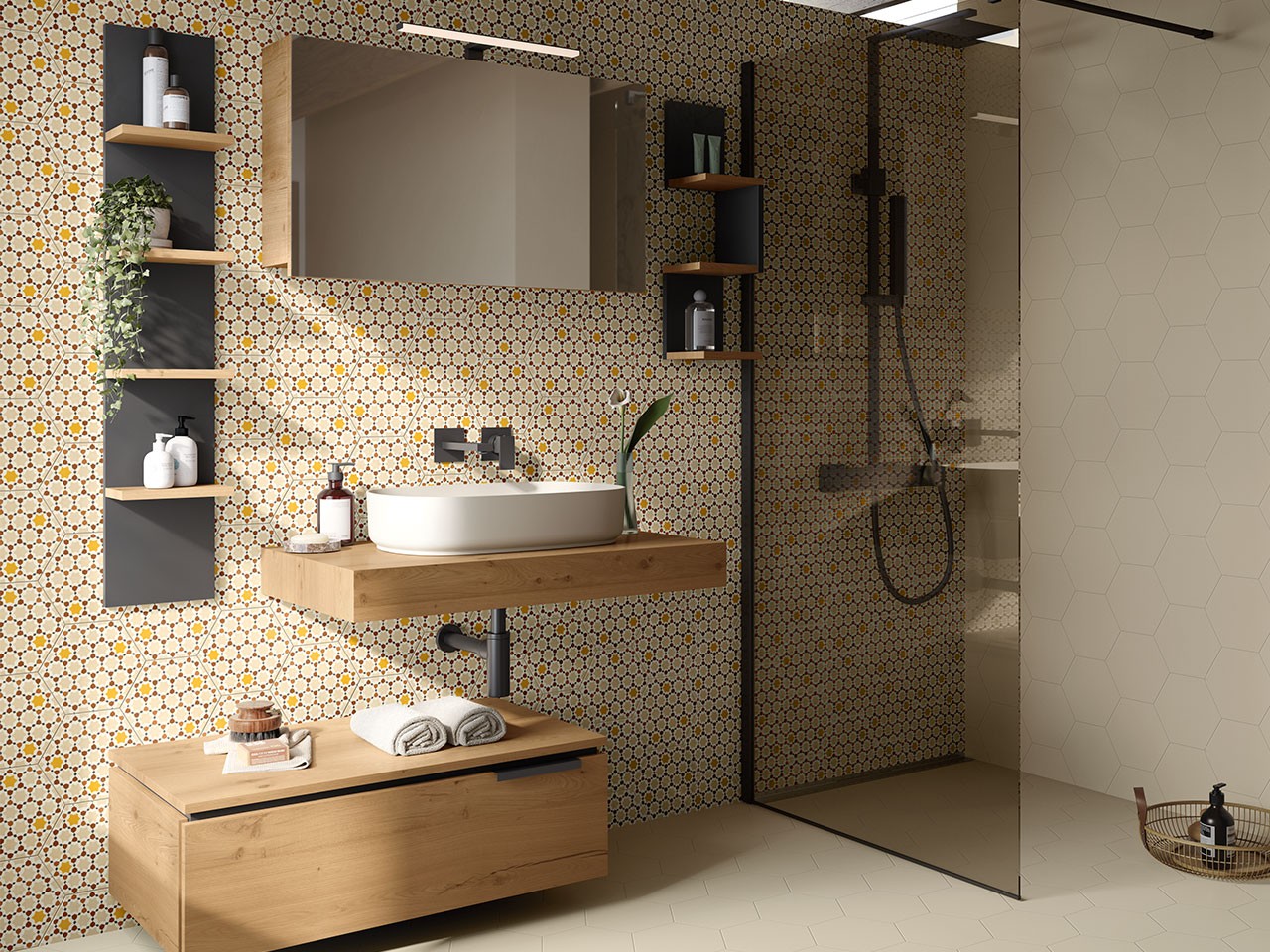 Piastrella Six Deco Meknès Esagona 21x18,2 Gres Decorato - Iperceramica