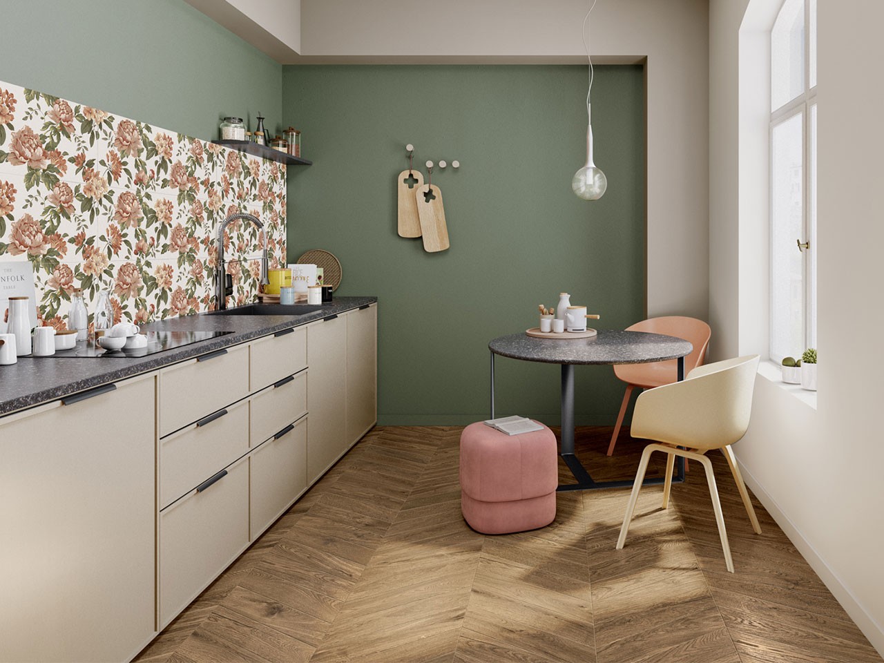 Carrelage Studio Chevron Brown 11x54 Grès cérame effet bois point de ...