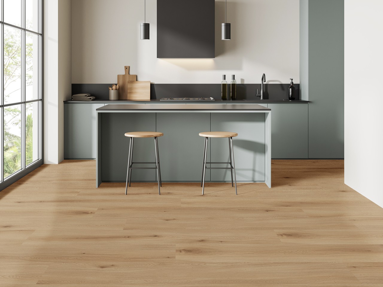 SPC-Bodenbelag Timber Sand Eichenholzoptik Beige - Iperceramica