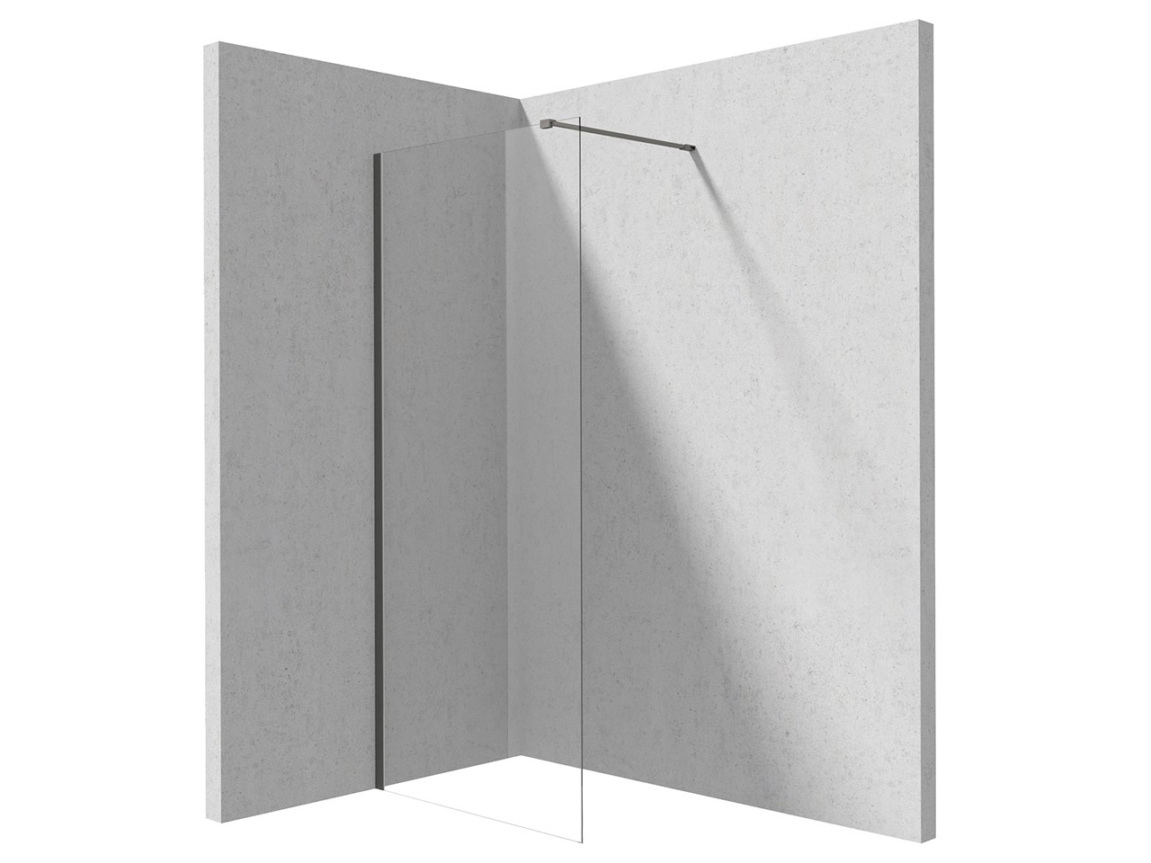 Prizma Walk-In cm 70 H195 Ext 66-68 6 mm Transp. Glass Titanium ...
