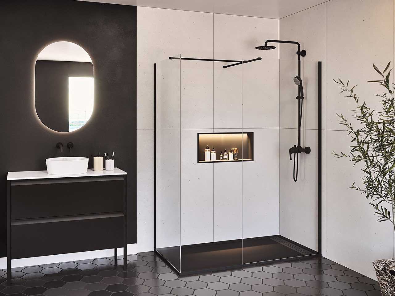Box Doccia Walk in Renu 140+70 cm H200 Est 137,5/139 - 67,5/69 ...