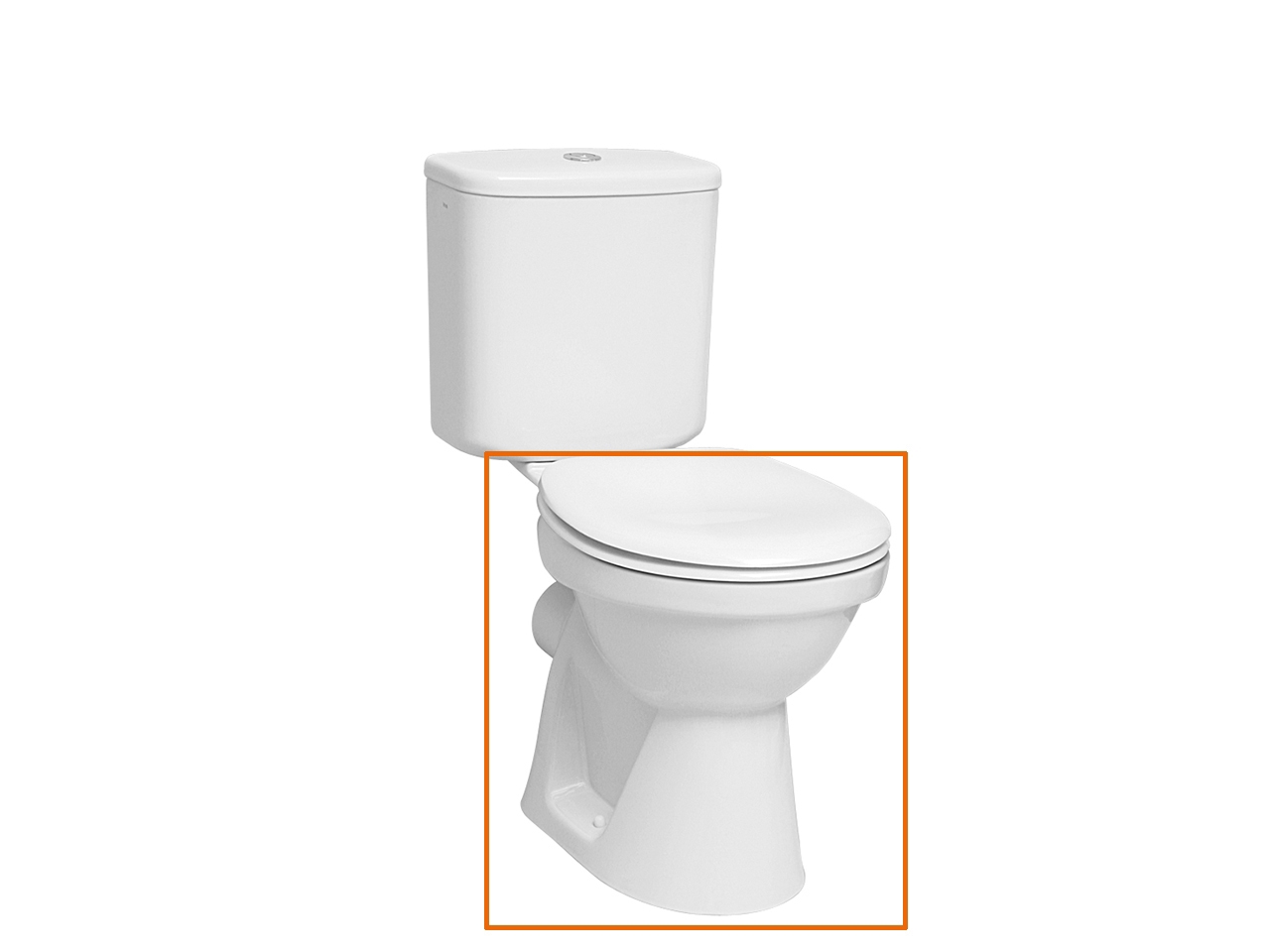 Monoblock-WC Normus Abfluss an der Wand Weiß - Iperceramica