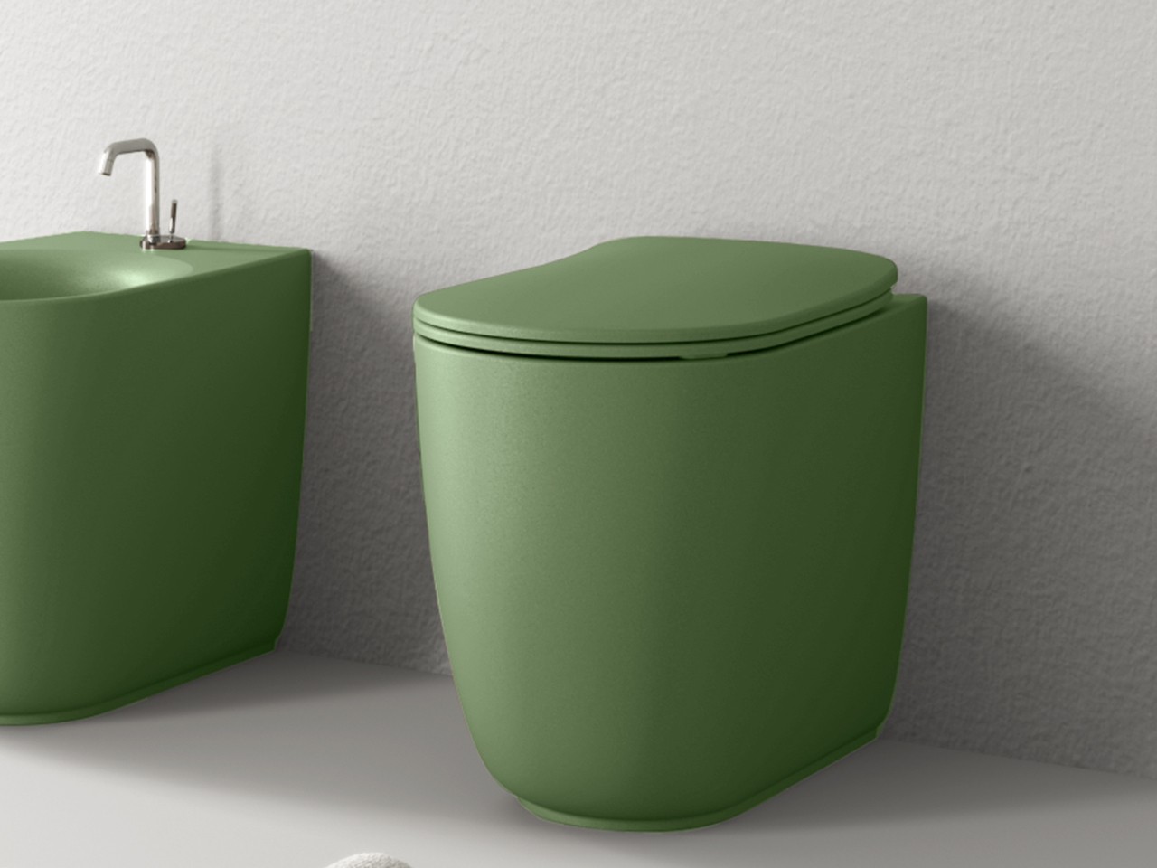 Wc a Terra Nolita Rimless Verde Opaco - Iperceramica
