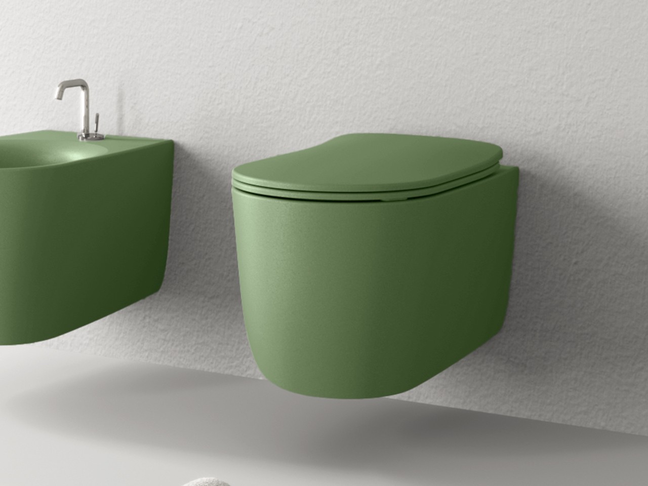 Wc Sospeso Nolita Rimless Verde Opaco - Iperceramica