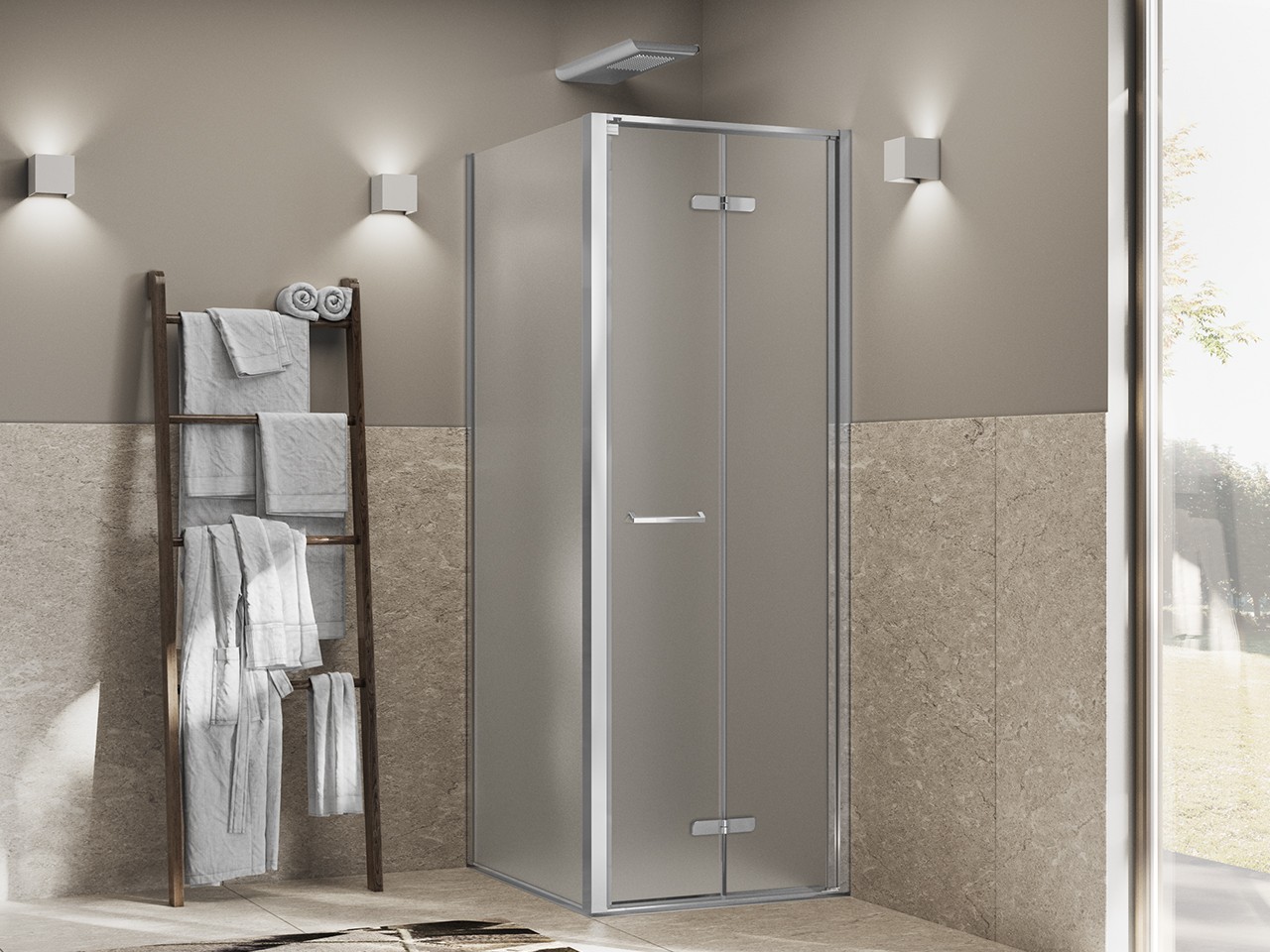 Duschkabine Xeno 90x90 H200 Erw 86,5/90,5-87,5/91,5cm Falttür Öffnung ...