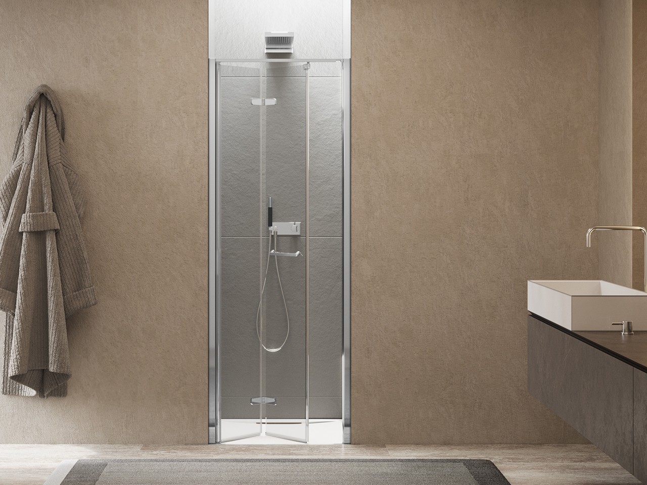 Xeno Folding Shower Door 70Xh200 cm Left Opening Transparent Crystal ...