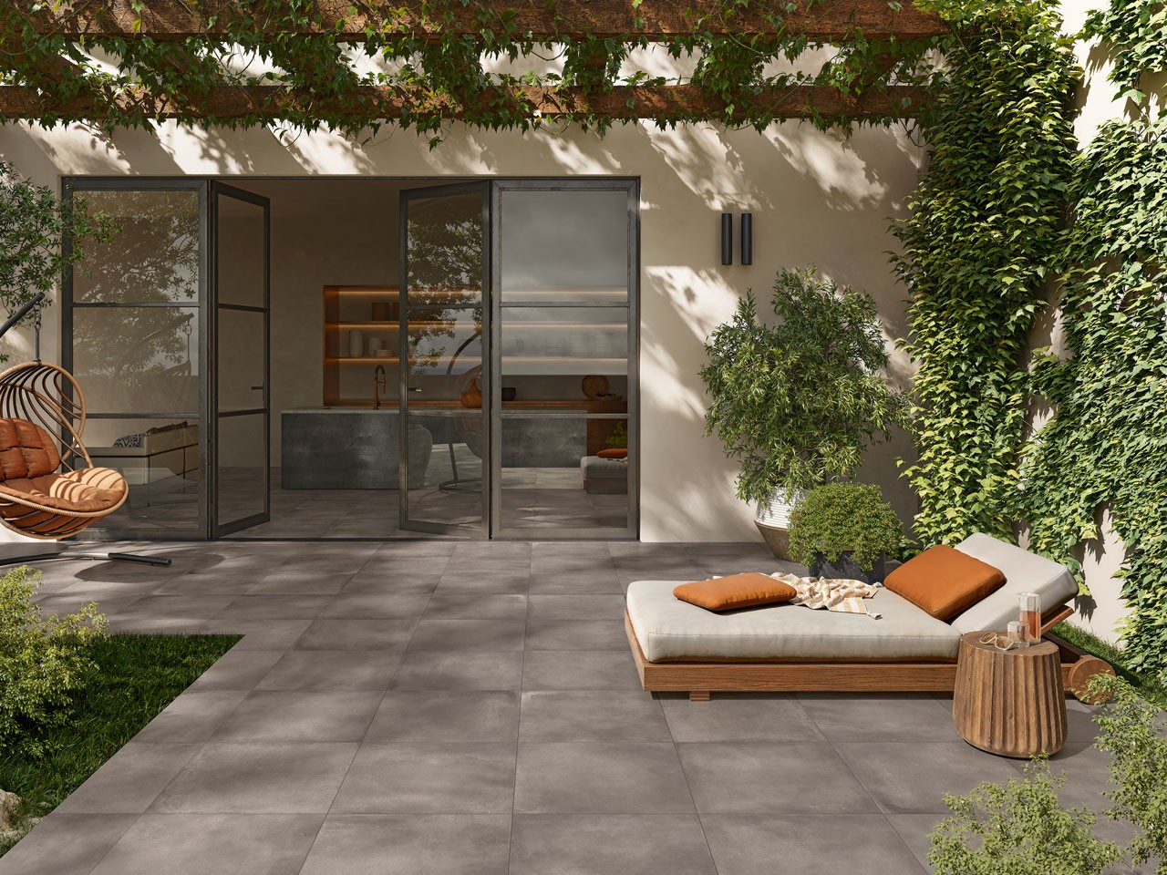 Carrelage extérieur City Grey XOUT 60x60 grès cérame ép. 20 mm effet ...
