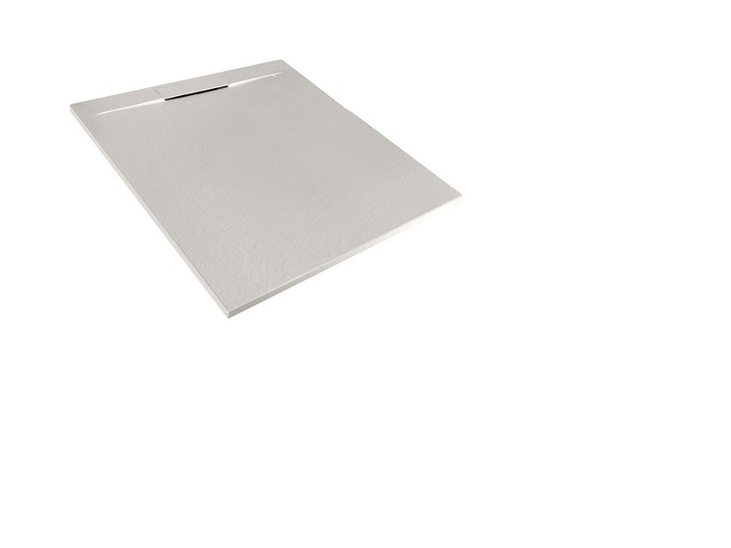 Piatto Doccia Matic 90x100 in Resina Effetto Pietra Bocciardata Grigio ...